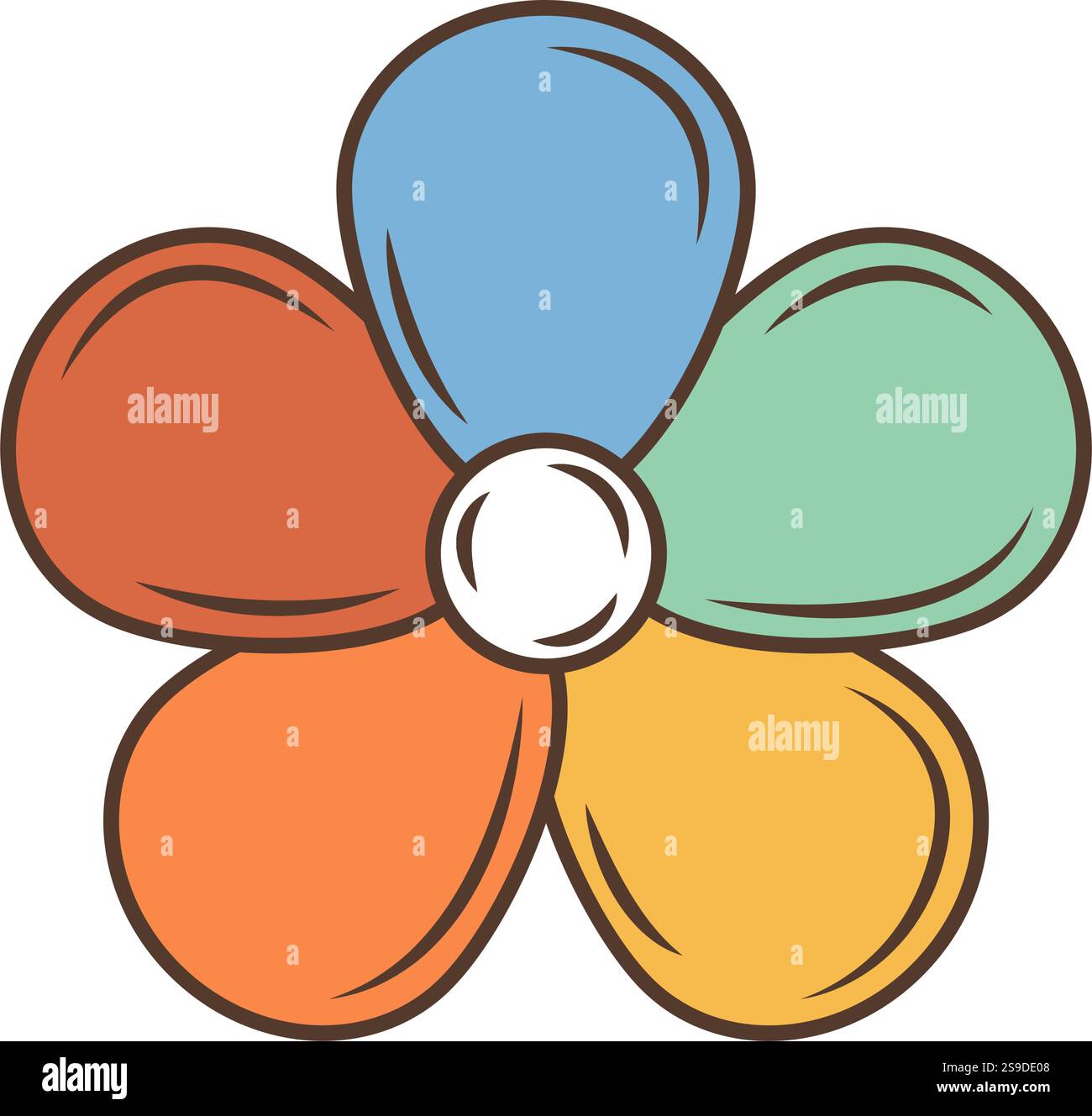 colored flower pop art sticker Stock Vector Image & Art - Alamy