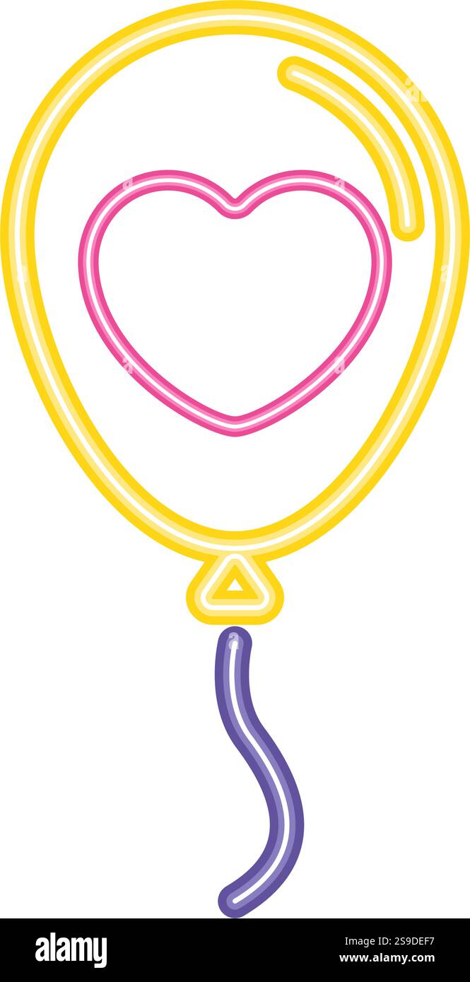 balloon helium neon style Stock Vector Image & Art - Alamy