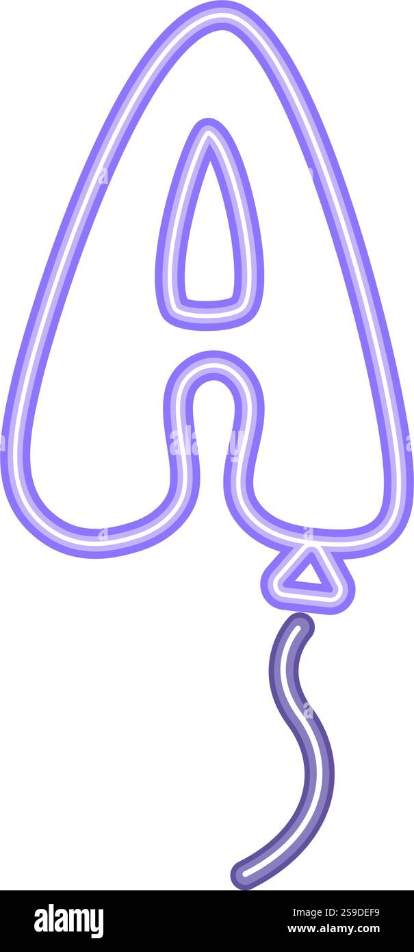 balloon helium neon letter Stock Vector Image & Art - Alamy