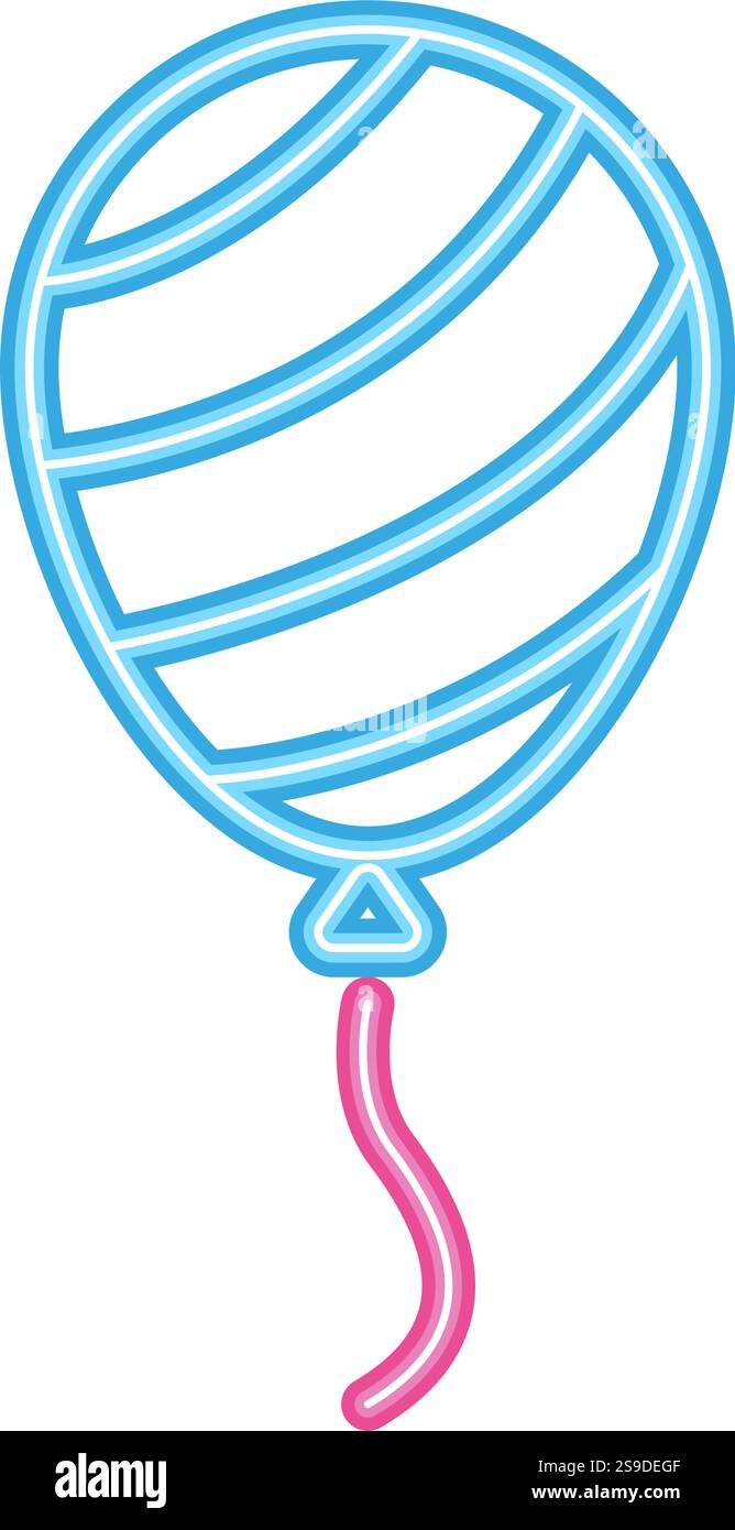neon illumination of balloon helium Stock Vector Image & Art - Alamy