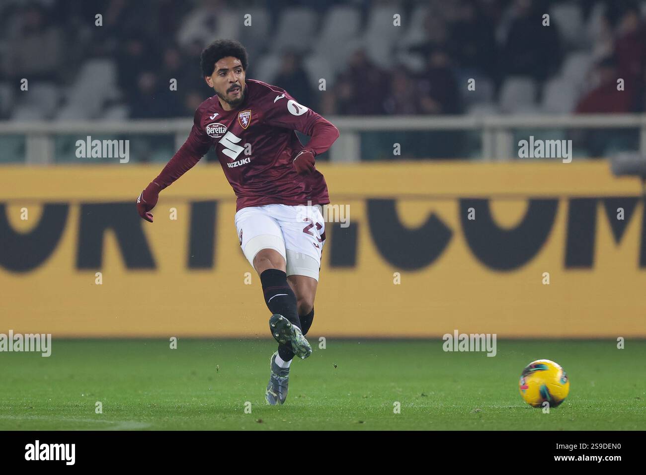 Turin, Italy, 24th January 2025. Saul Coco of Torino FC during the ...