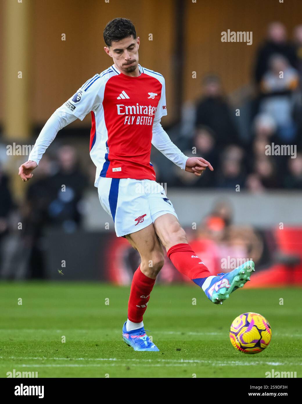 Kai Havertz of Arsenal passes the ball during the Premier League match ...