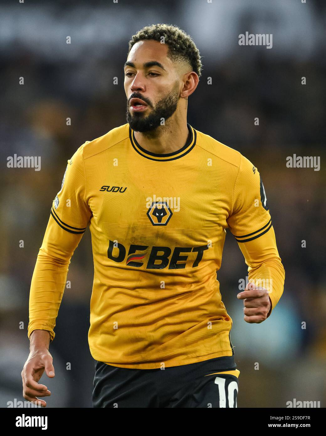 Matheus Cunha of Wolverhampton Wanderers in action during the Premier ...