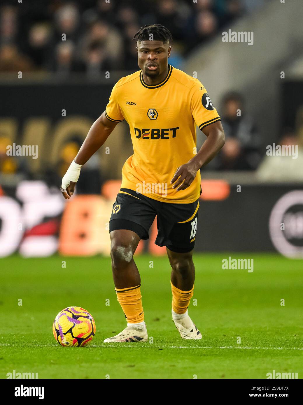 Emmanuel Agbadou of Wolverhampton Wanderers in action the ball during ...