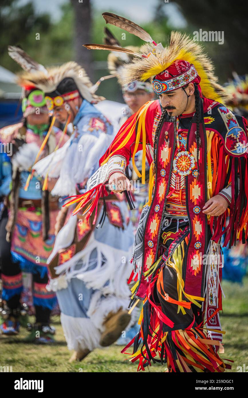 Male Indigenous Dancer at the Mission San Luis Rey Pow Wow Stock Photo - Alamy