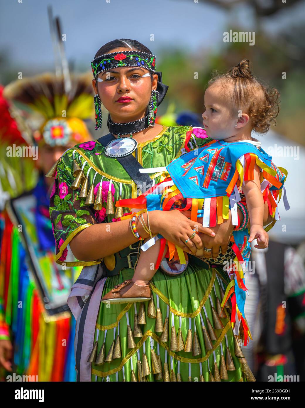 Female Indigenous Dancer at the Mission San Luis Ray Stock Photo - Alamy