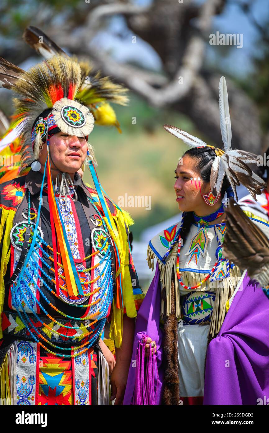 Native Dancer at the Mission San Luis Rey Pow Wow Stock Photo - Alamy