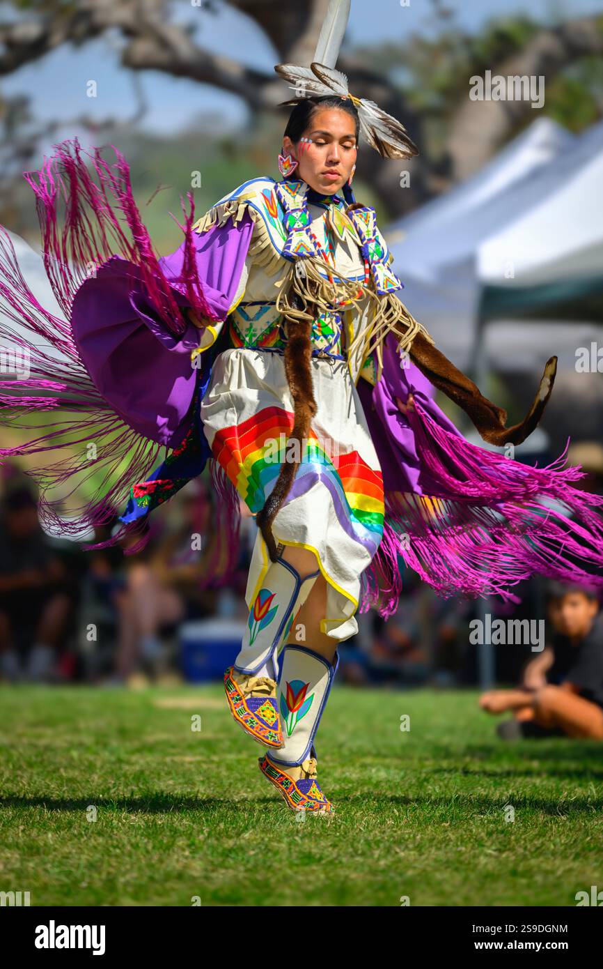 Female Indigenous Dancer at the Mission San Luis Ray Stock Photo - Alamy