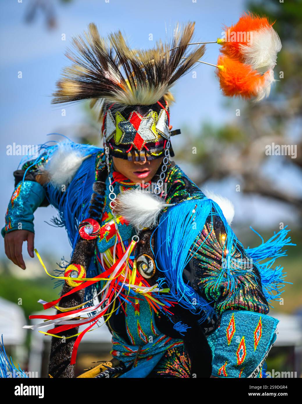 Male Dancer performing at the Mission San Luis Rey Pow Wow Stock Photo - Alamy