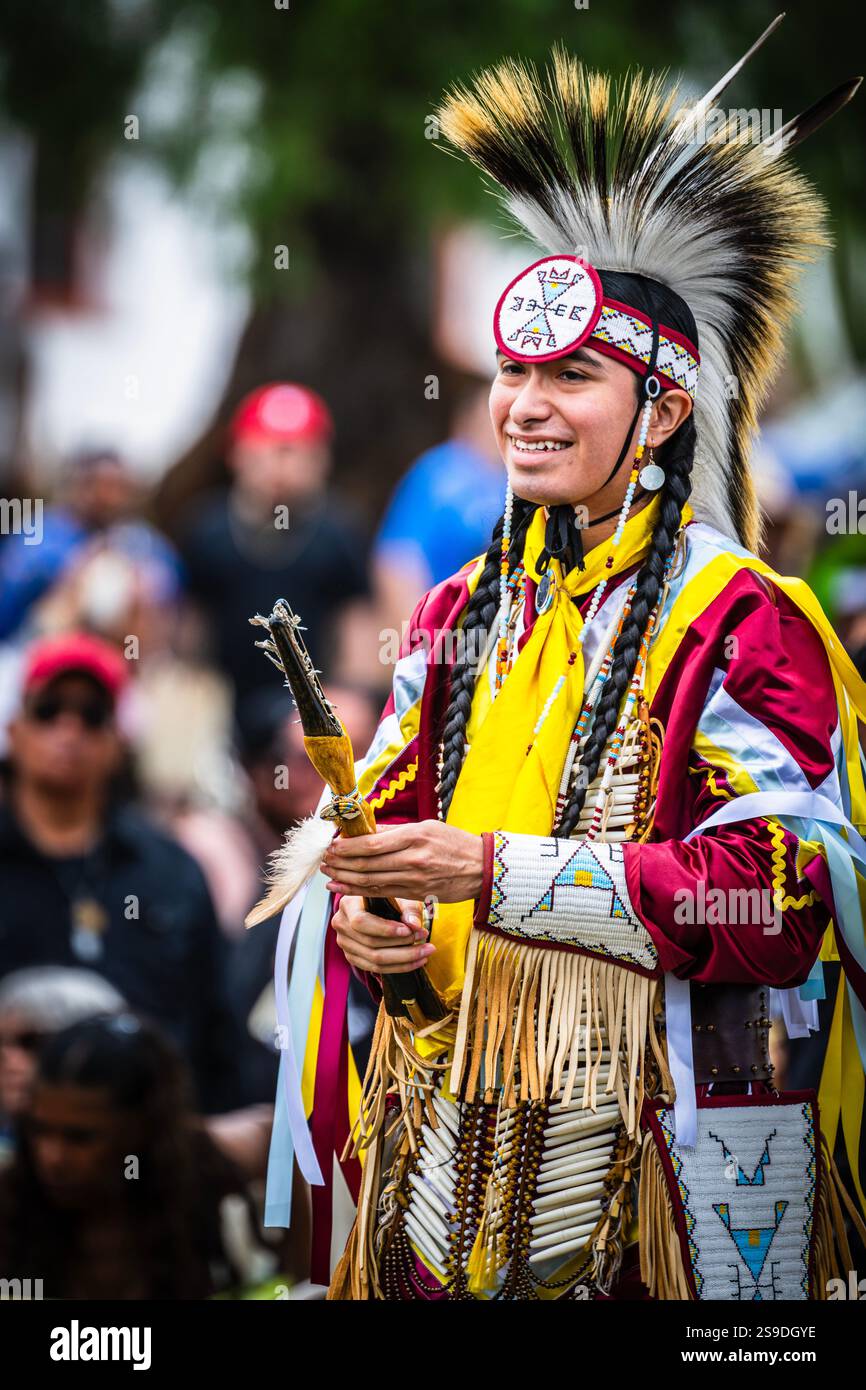 Native Dancer at the Mission San Luis Rey Pow Wow Stock Photo - Alamy