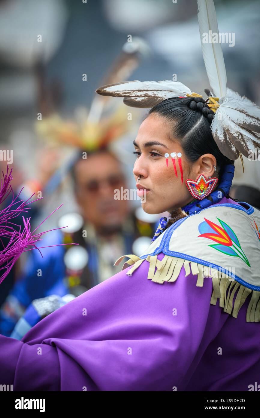 Female Indigenous Dancer at the Mission San Luis Ray Stock Photo - Alamy