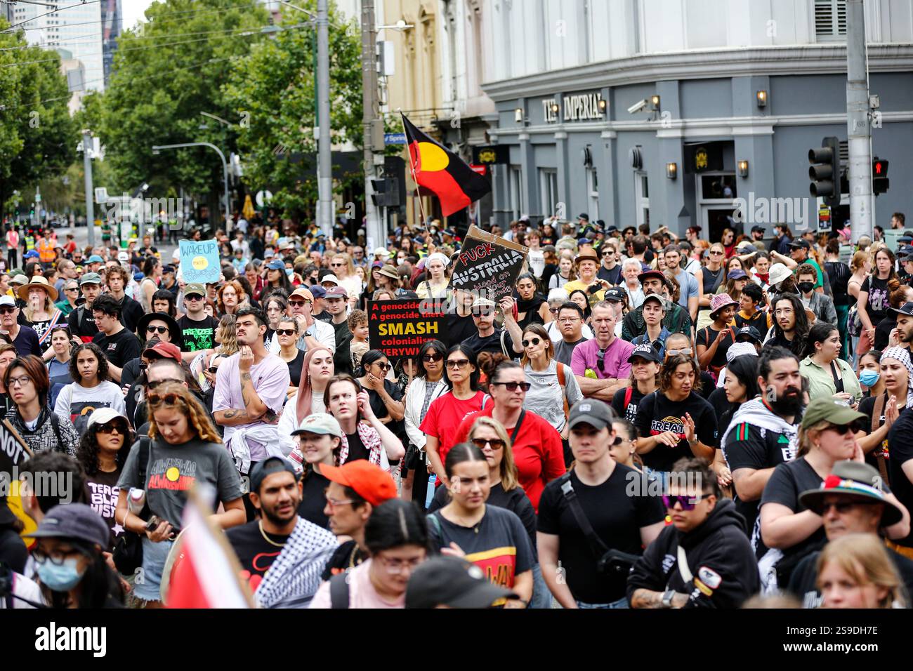 Protesters gather outside Parliament of Victoria during the annual ...