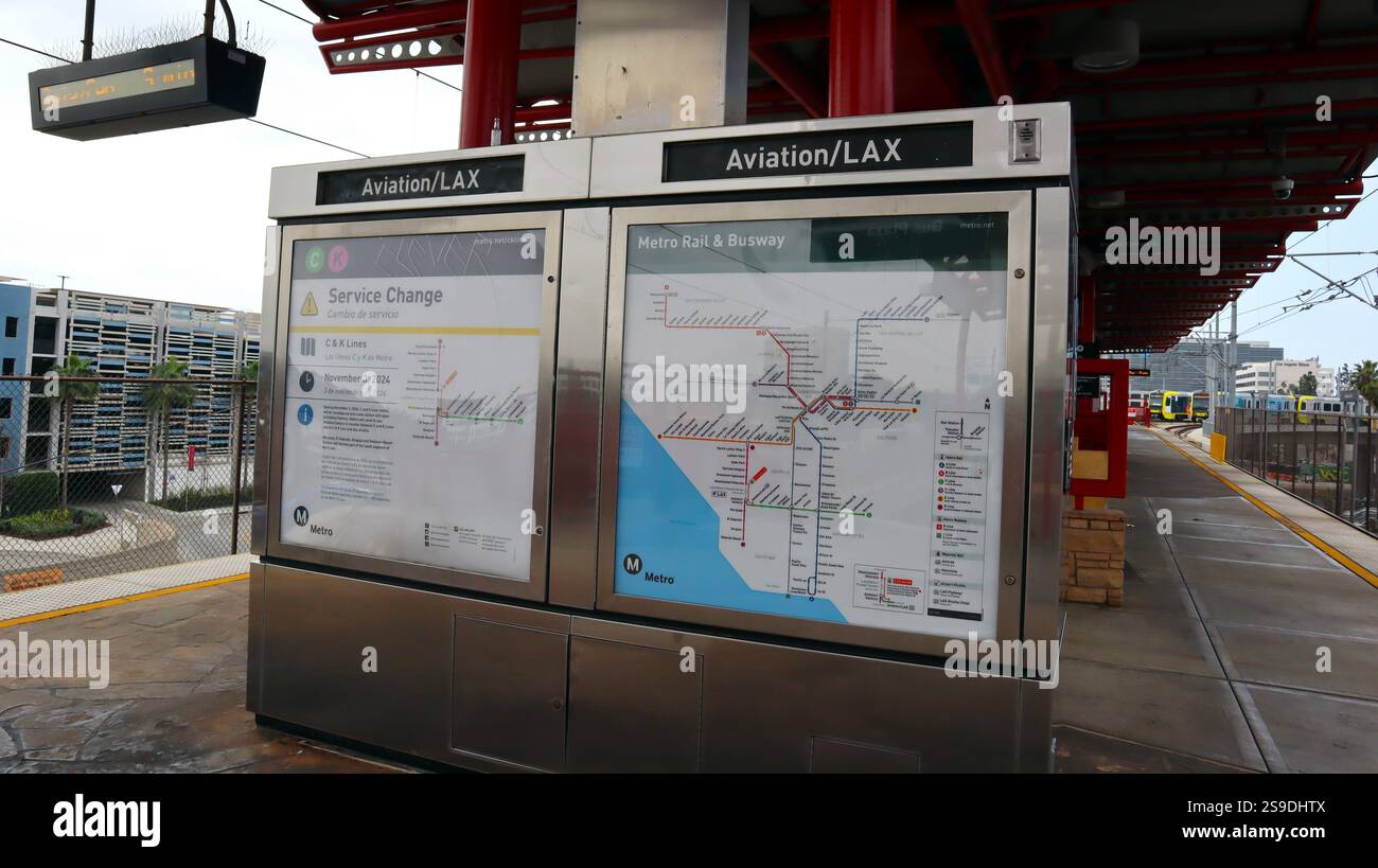 Los angeles metro rail map hi-res stock photography and images - Alamy