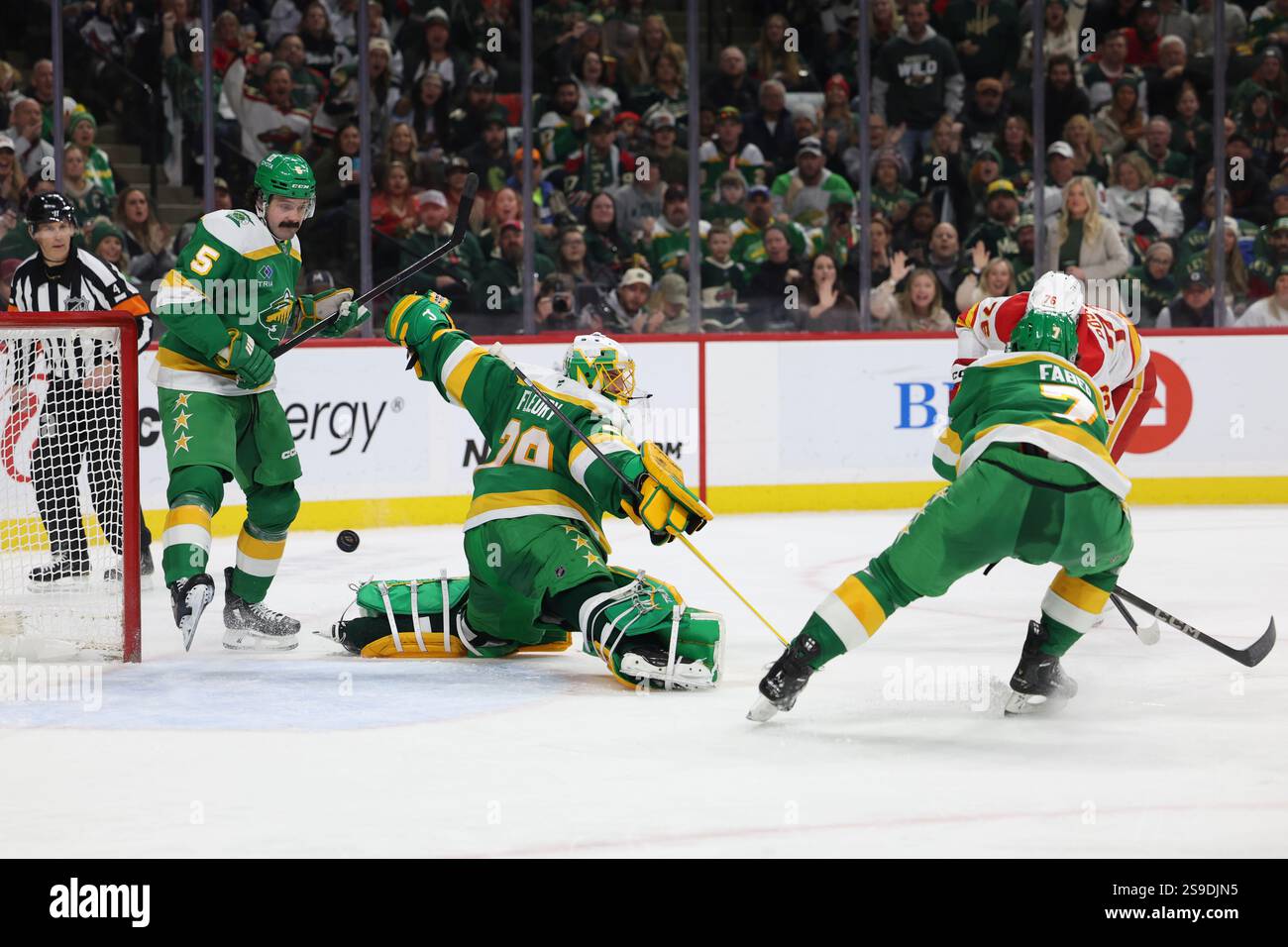 Minnesota Wild goaltender Marc-Andre Fleury can't make the save after ...