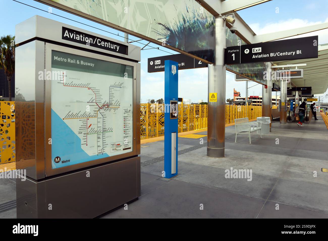 Los Angeles, California: Aviation/Century Metro Rail C and K Line ...