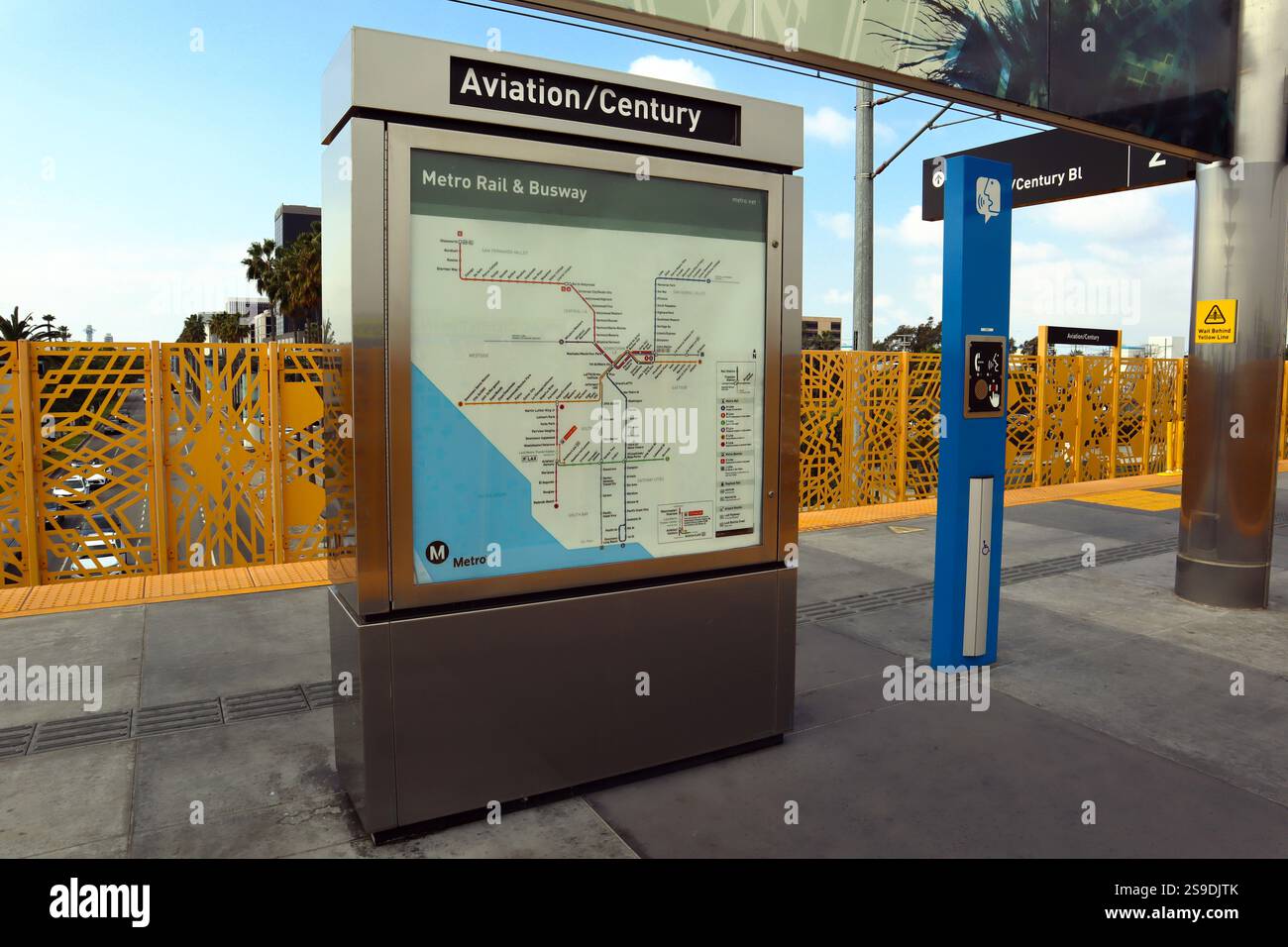Los Angeles, California: Los Angeles Metro Rail Information Panel at ...