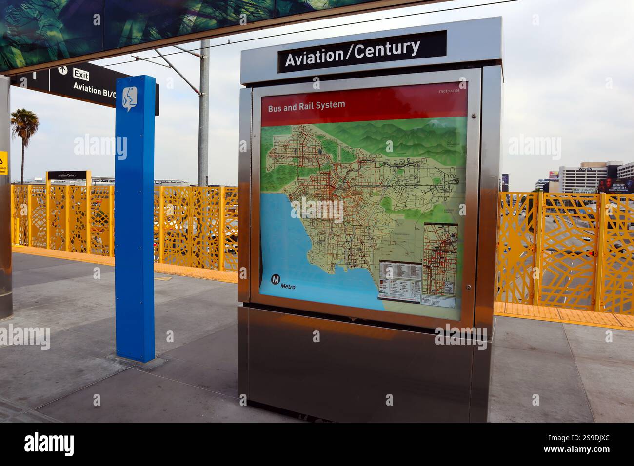 Los Angeles, California: Los Angeles Metro Rail Information Panel at ...