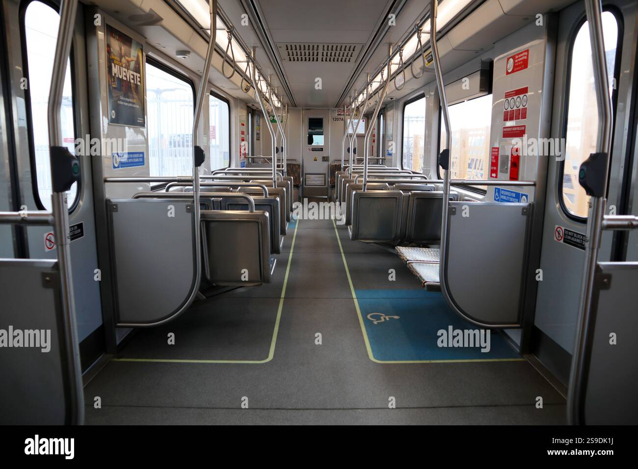Los Angeles, California: Interior View of Los Angeles Metro Rail ...