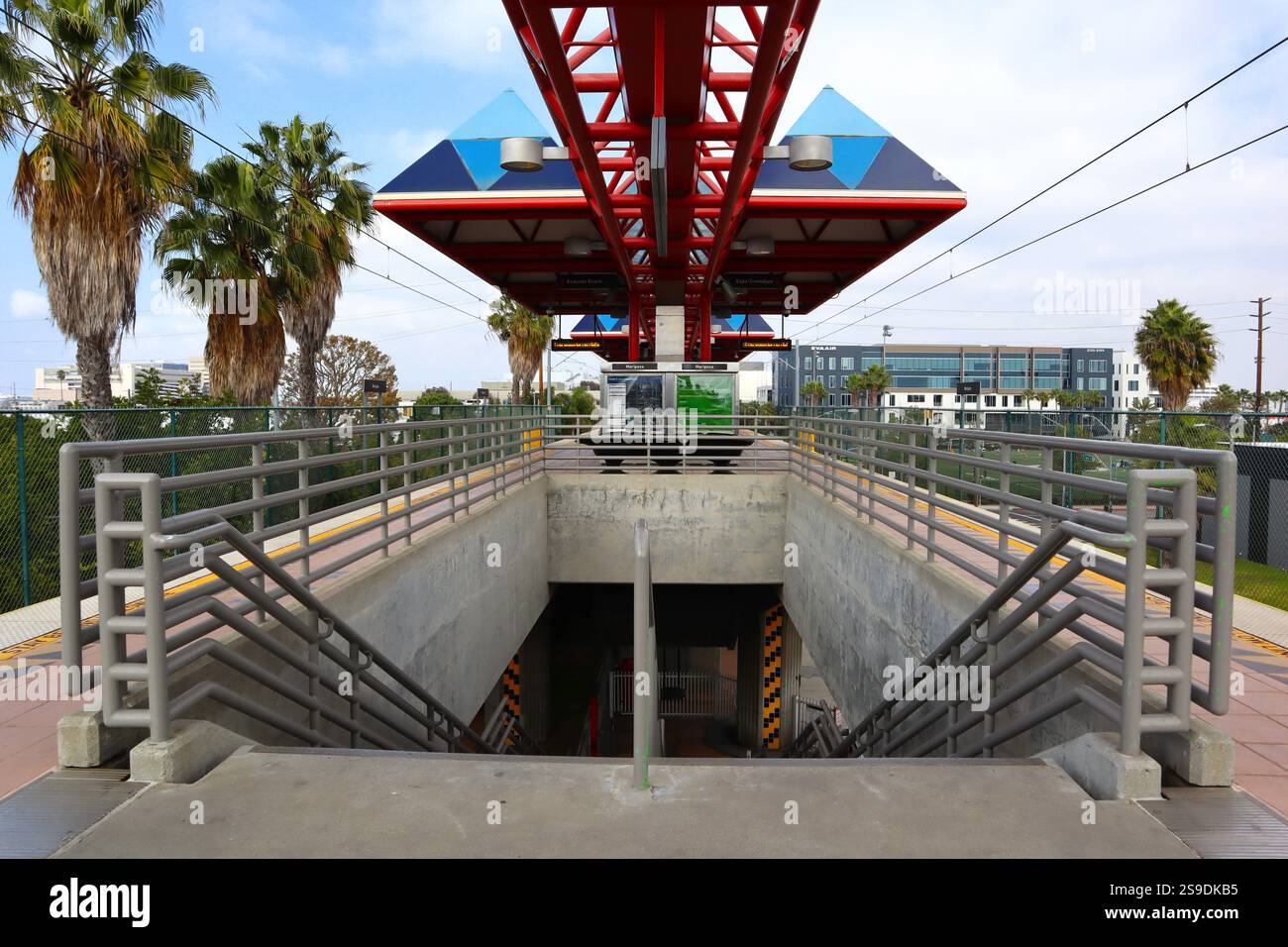Los Angeles, California: Mariposa Metro Rail K Line Station Stock Photo ...