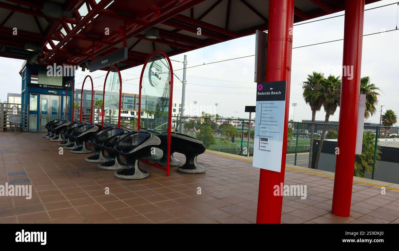 Los Angeles, California: Mariposa Metro Rail K Line Station Stock Photo ...