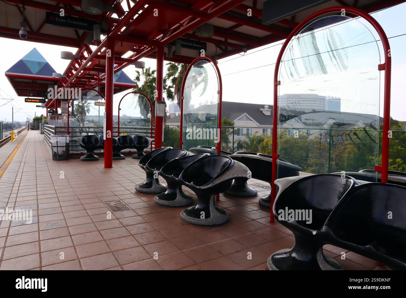 Los Angeles, California: Mariposa Metro Rail K Line Station Stock Photo ...