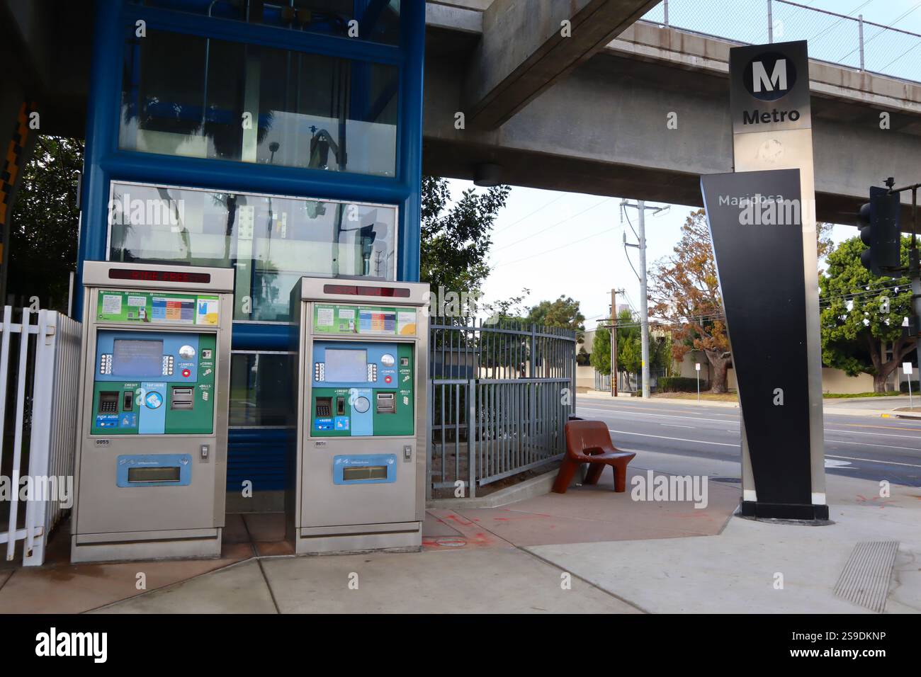 Los Angeles, California: Mariposa Metro Rail K Line Station Stock Photo ...