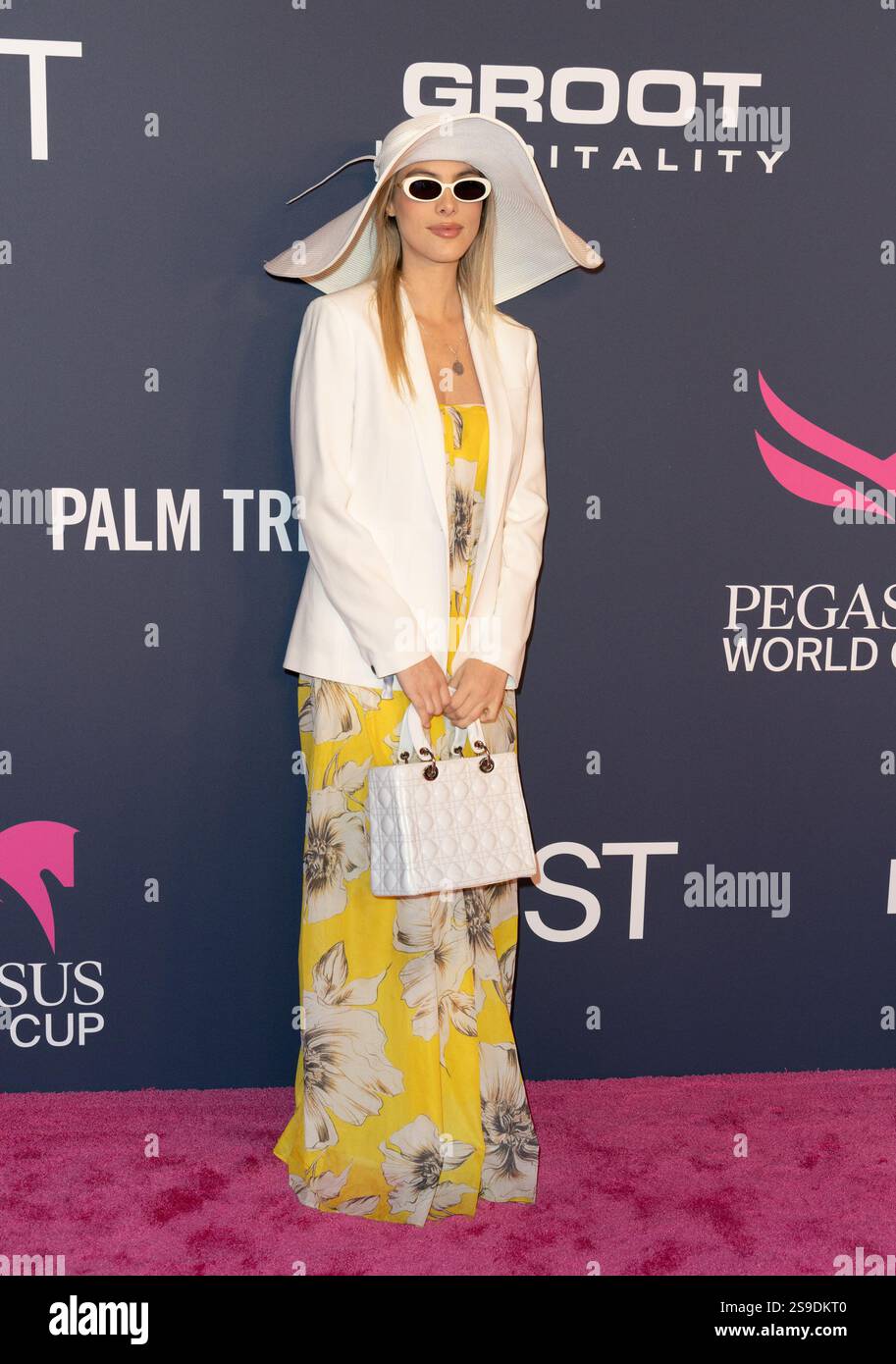 HALLANDALE, FLORIDA - JANUARY 25: Lele Pons attends Pegasus World Cup ...