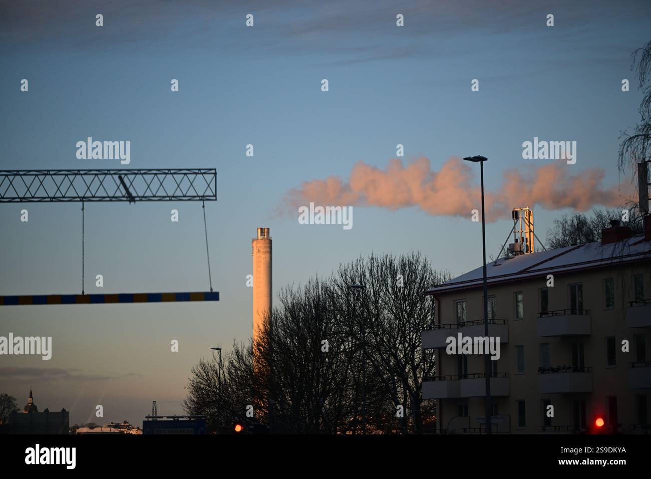 Stockholm, Uppland, Sweden. January 2 2025. E4 highway going south from ...