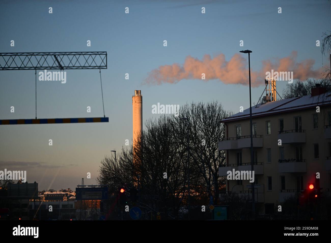 Stockholm, Uppland, Sweden. January 2 2025. E4 highway going south from ...