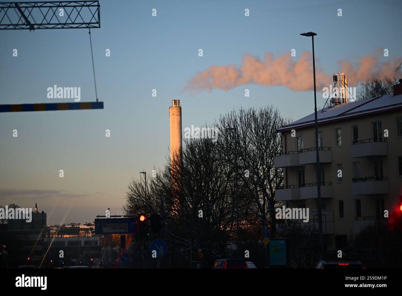 Stockholm, Uppland, Sweden. January 2 2025. E4 highway going south from ...