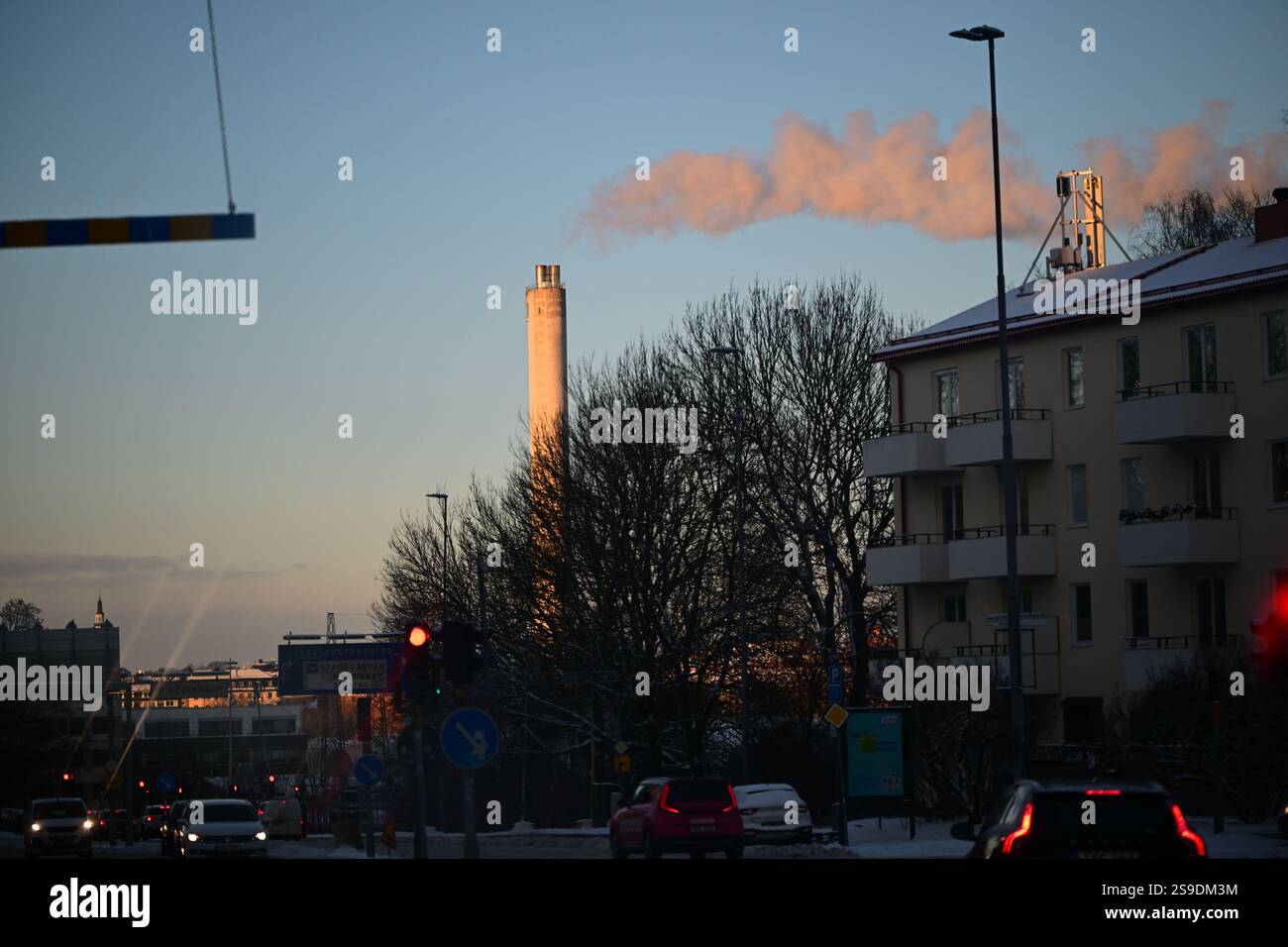 Stockholm, Uppland, Sweden. January 2 2025. E4 highway going south from ...