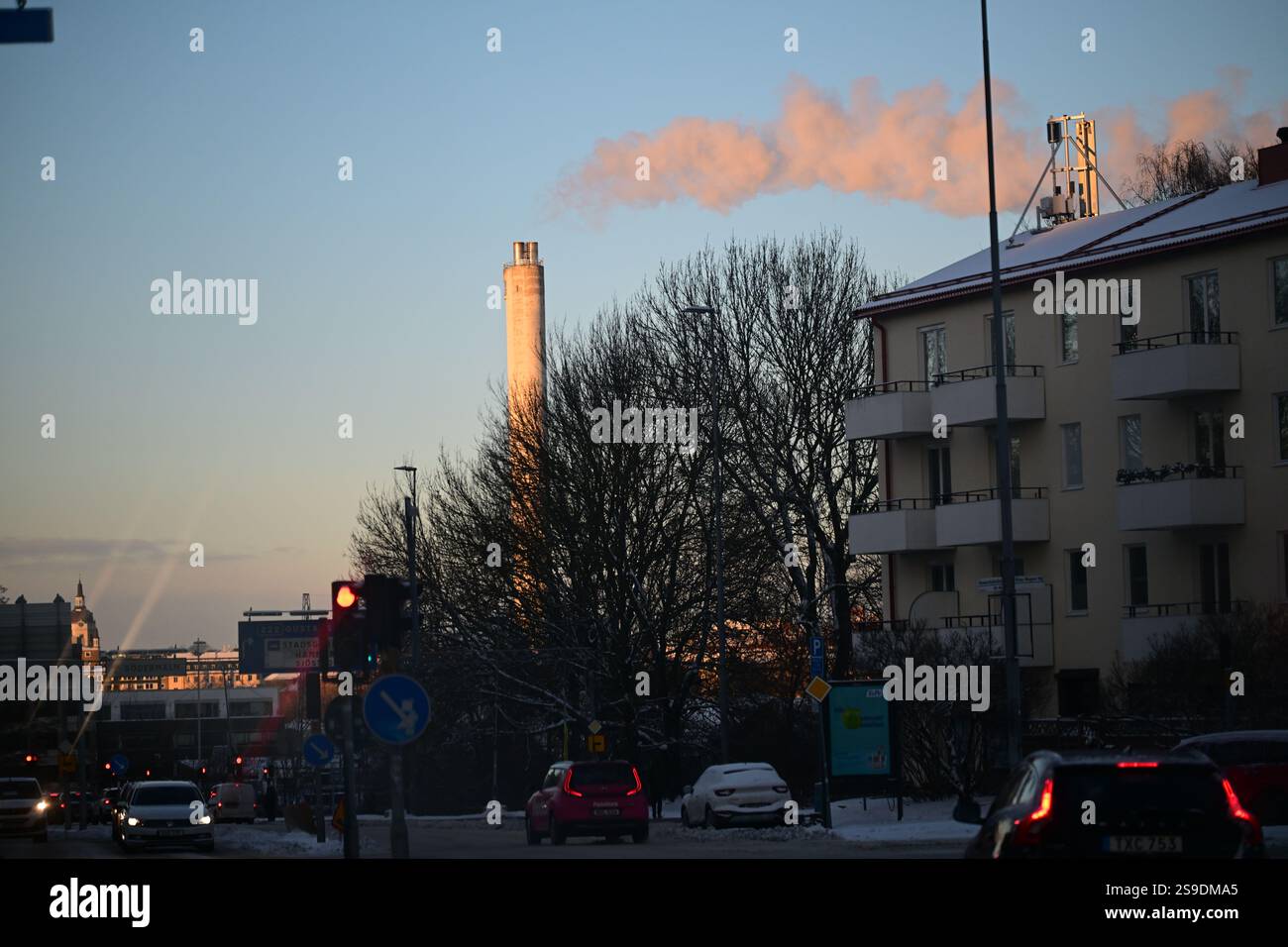 Stockholm, Uppland, Sweden. January 2 2025. E4 highway going south from ...