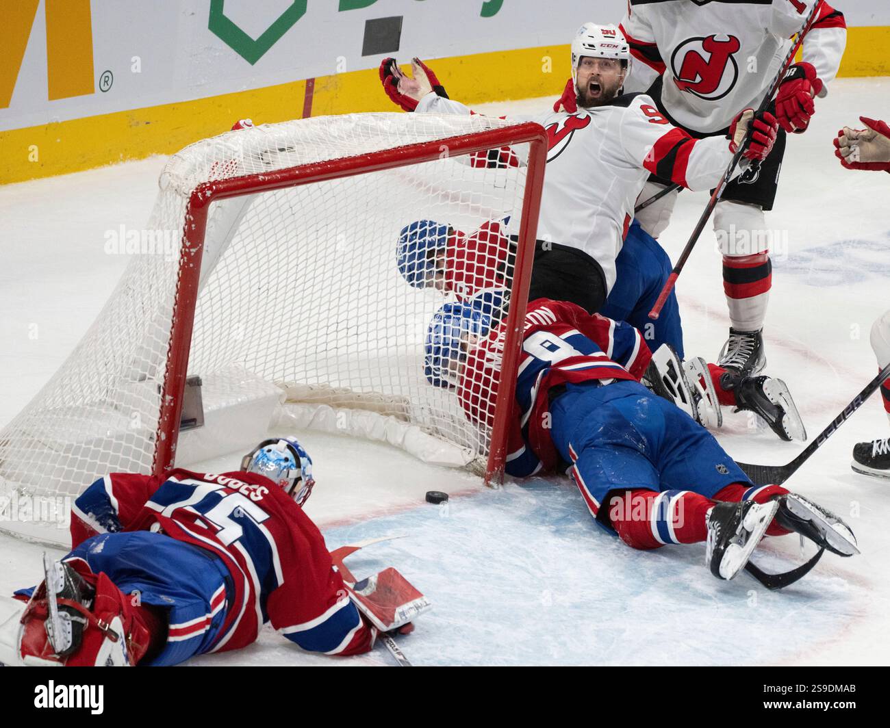 New Jersey Devils' Tomas Tatar (90) celebrates his goal on Montreal ...