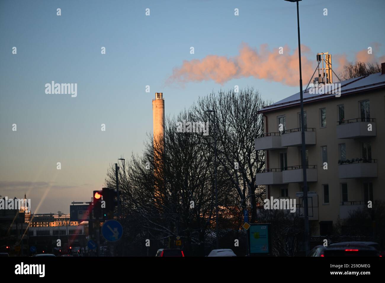 Stockholm, Uppland, Sweden. January 2 2025. E4 highway going south from ...