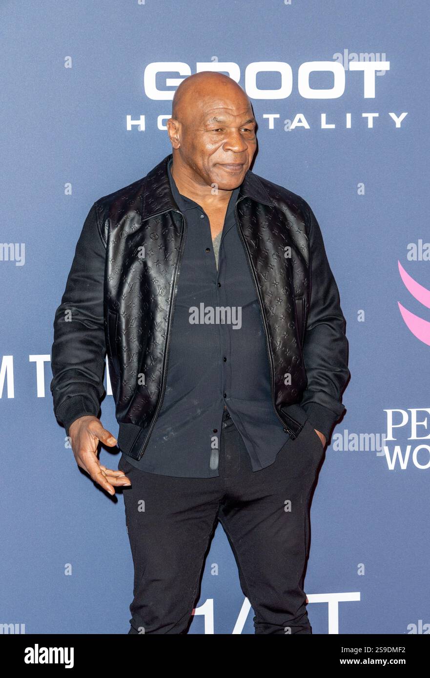 HALLANDALE, FLORIDA - JANUARY 25: Mike Tyson attends Pegasus World Cup ...
