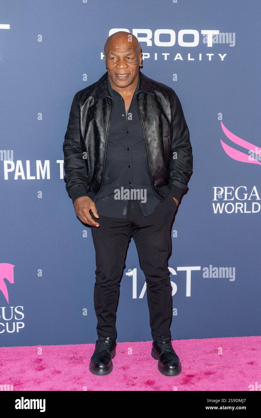 HALLANDALE, FLORIDA - JANUARY 25: Mike Tyson attends Pegasus World Cup ...