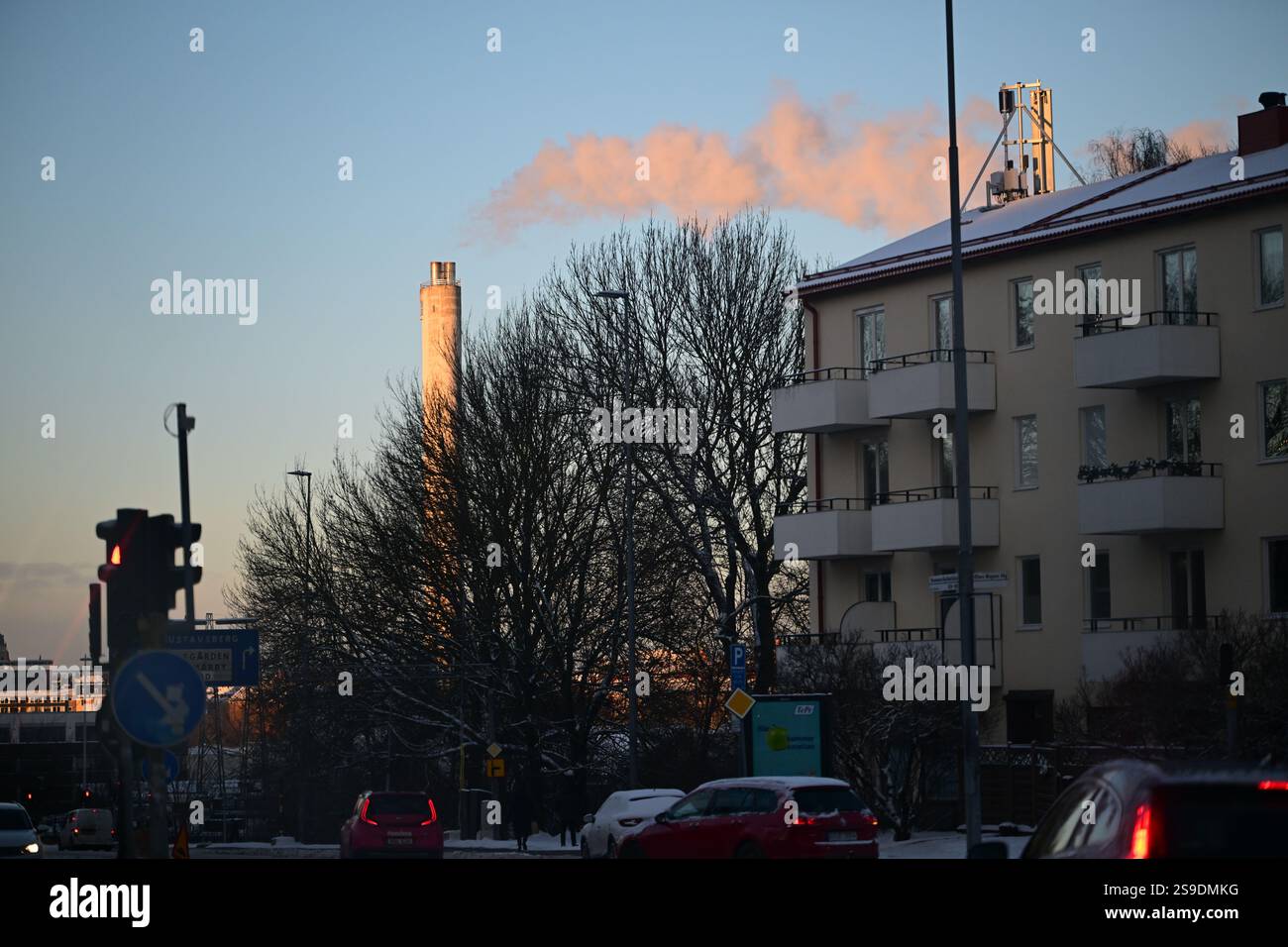 Stockholm, Uppland, Sweden. January 2 2025. E4 highway going south from ...