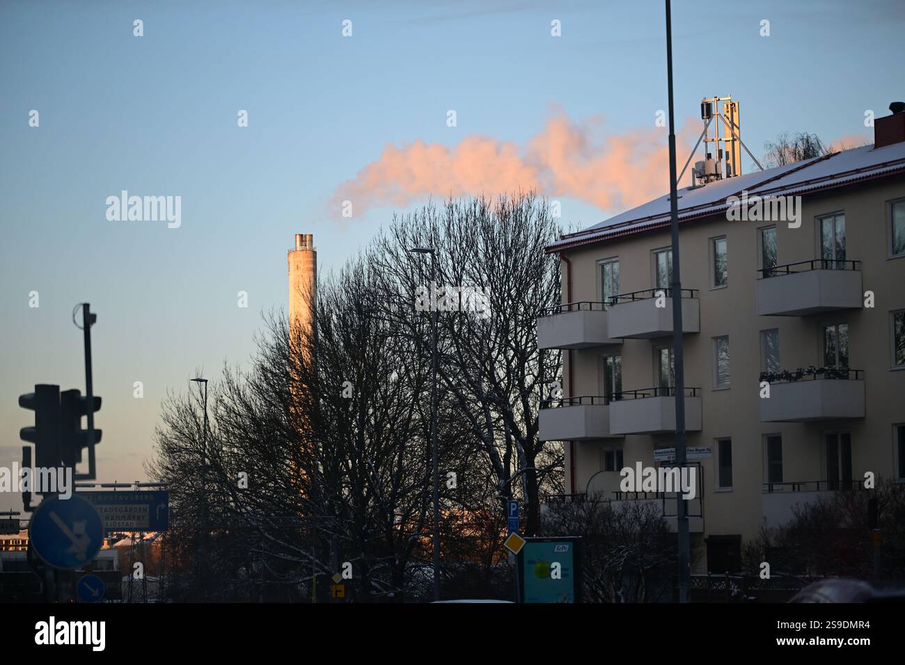 Stockholm, Uppland, Sweden. January 2 2025. E4 highway going south from ...