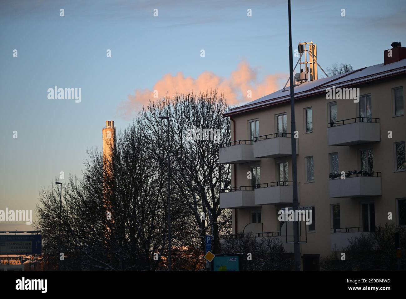 Stockholm, Uppland, Sweden. January 2 2025. E4 highway going south from ...