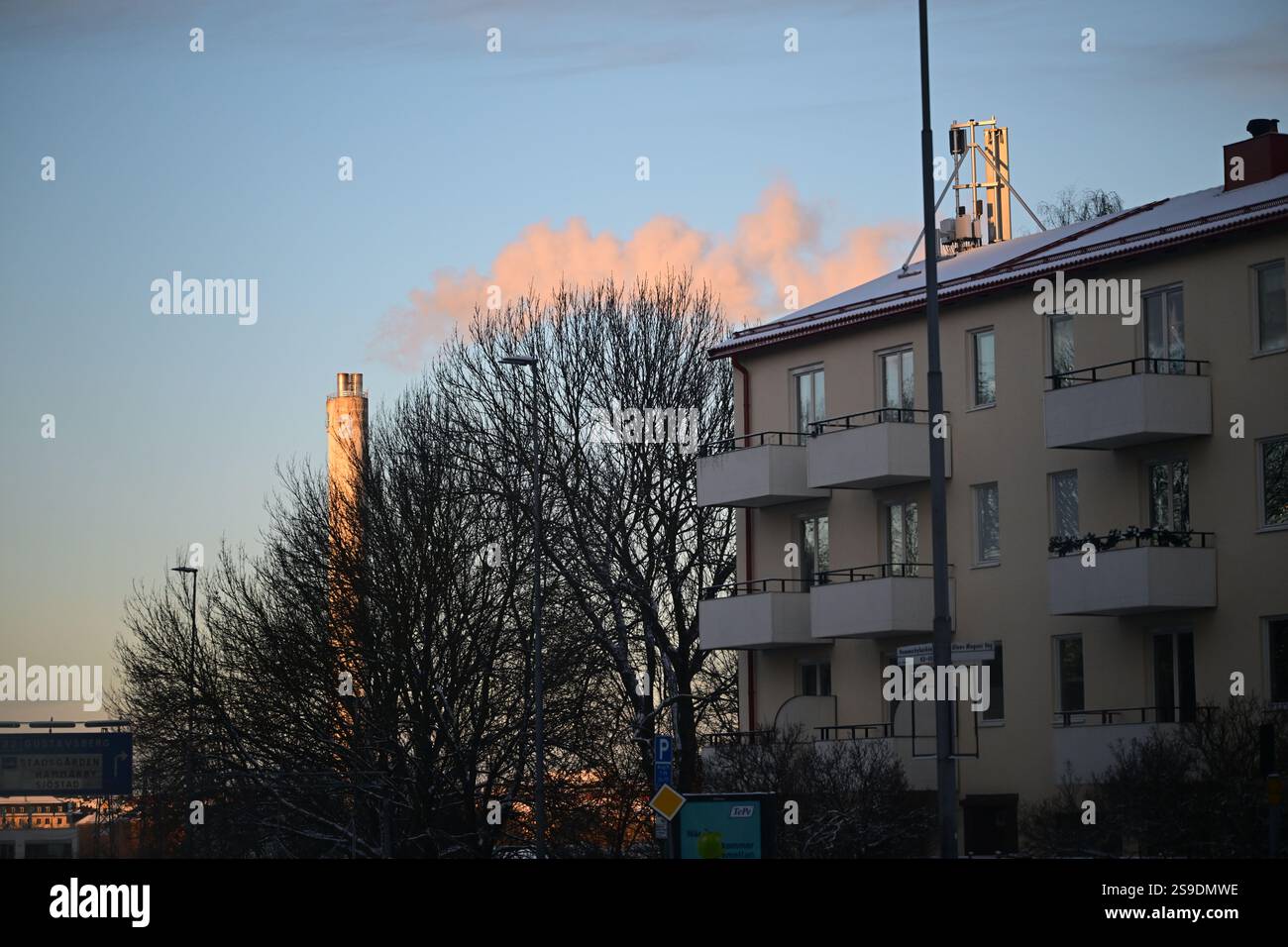 Stockholm, Uppland, Sweden. January 2 2025. E4 highway going south from Stockholm Stock Photo ...