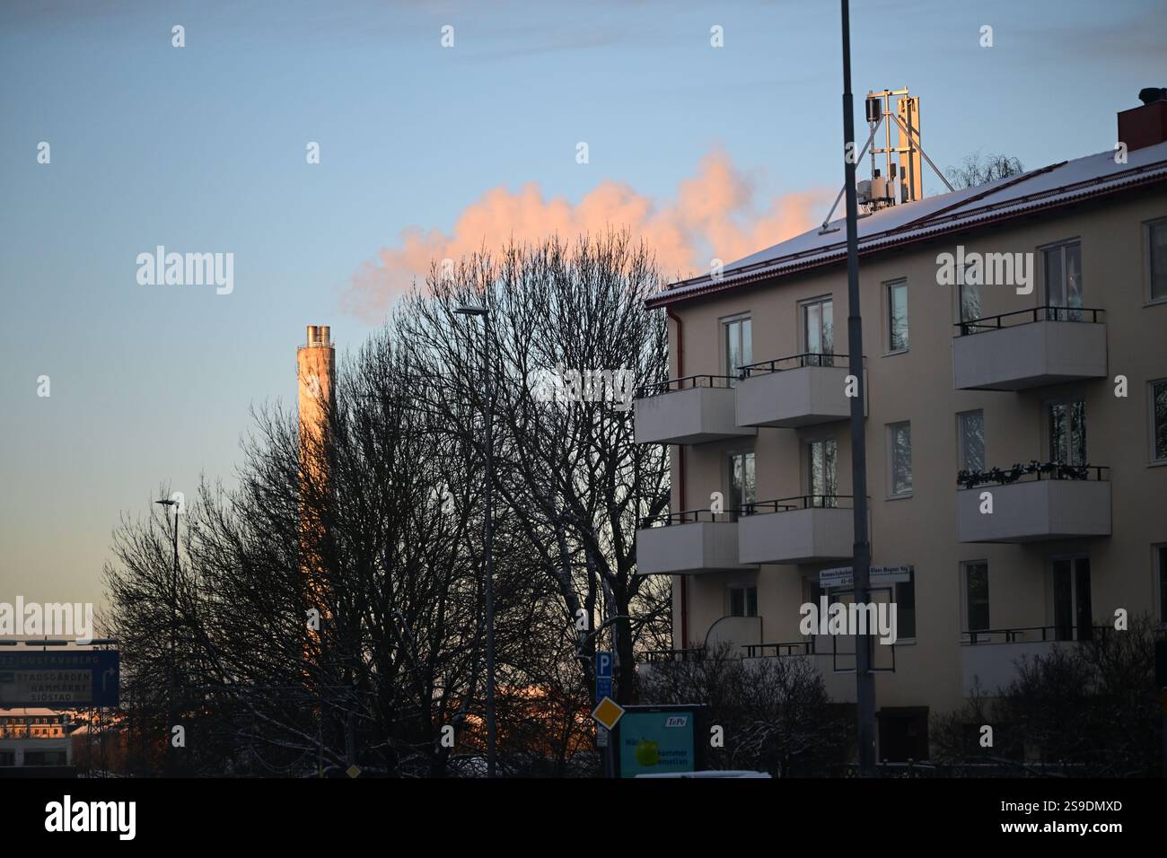 Stockholm, Uppland, Sweden. January 2 2025. E4 highway going south from ...