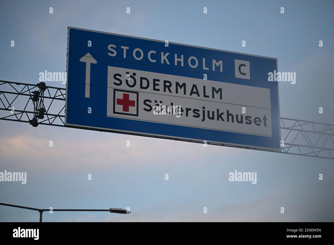 Stockholm, Uppland, Sweden. January 2 2025. E4 highway going south from ...