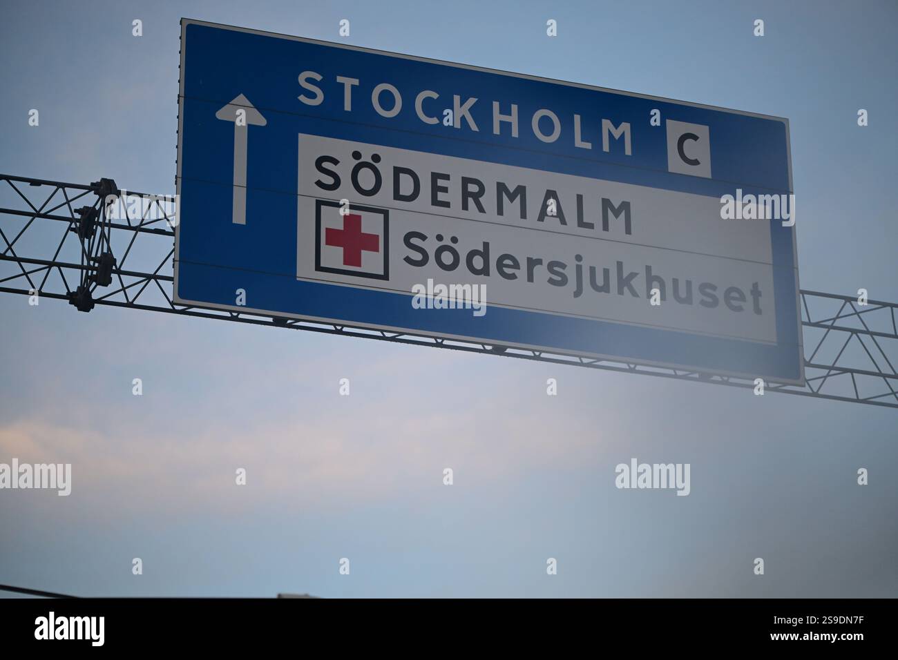 Stockholm, Uppland, Sweden. January 2 2025. E4 highway going south from ...
