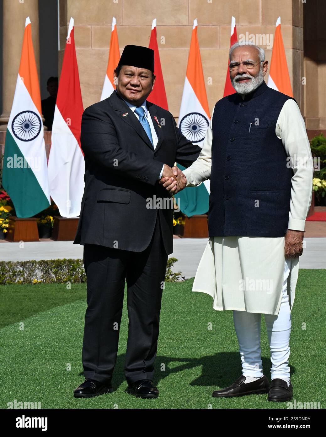 NEW DELHI, INDIA - JANUARY 25: Indonesian President Prabowo Subianto ...