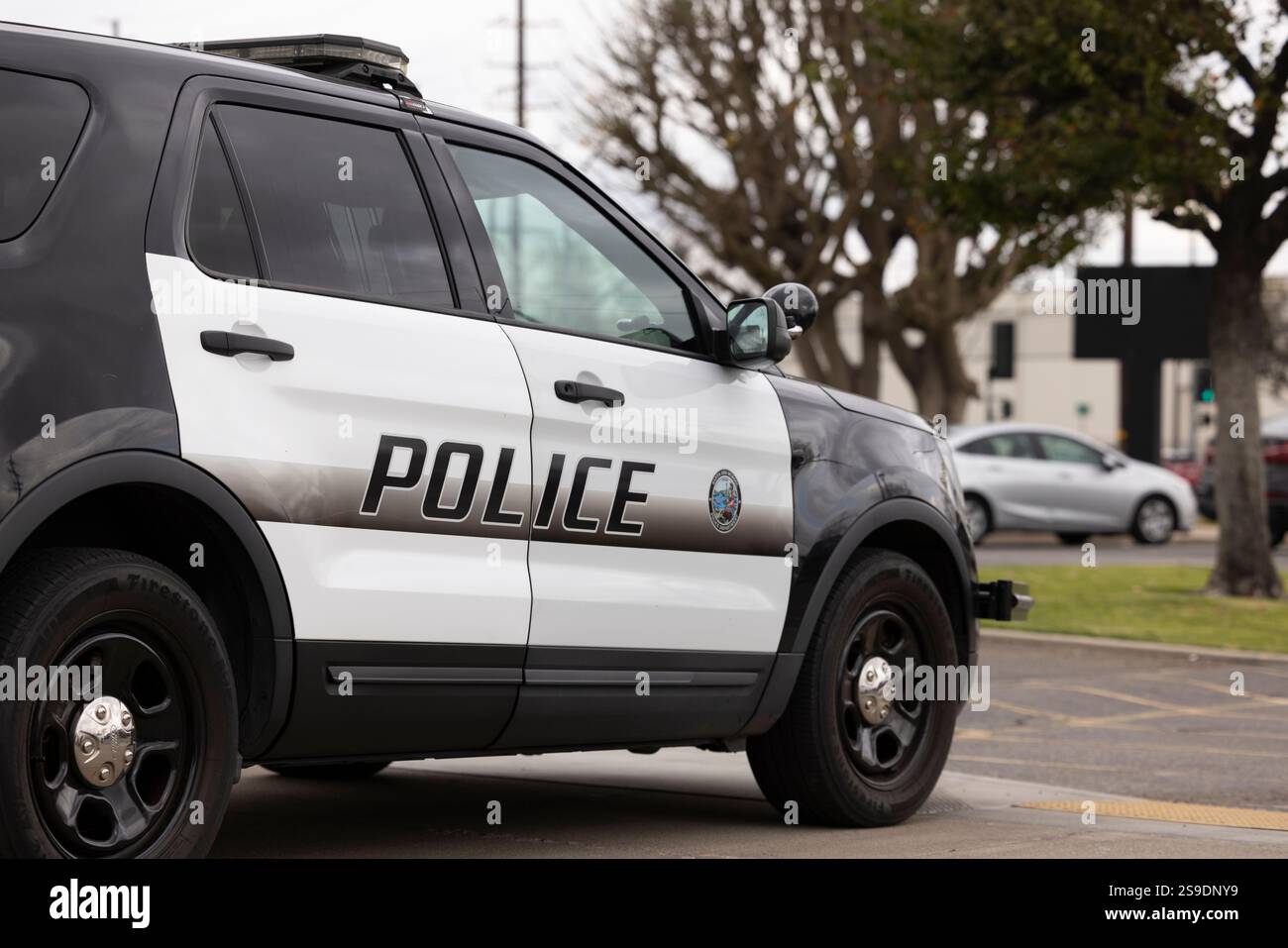 Santa Ana, California, USA - January 25, 2025: A Santa Ana police ...