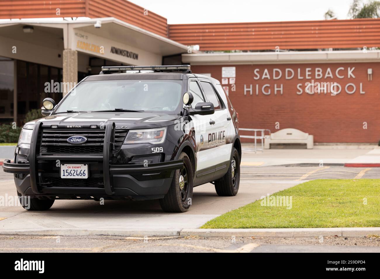 Santa Ana, California, USA - January 25, 2025: A Santa Ana police ...