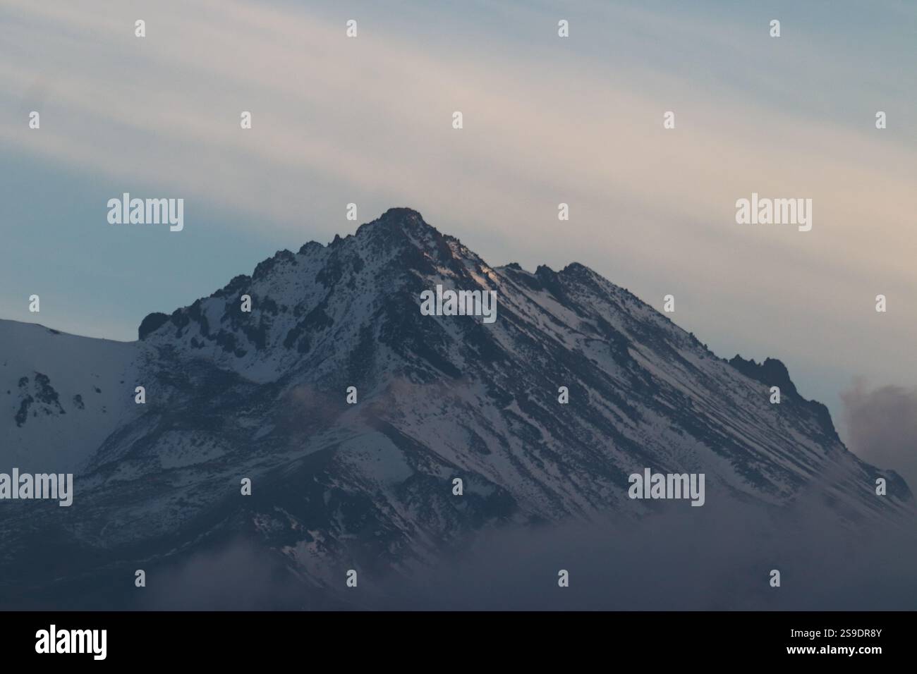 Aerial view taken whit a drone of the Nevado de Toluca volcano, also ...