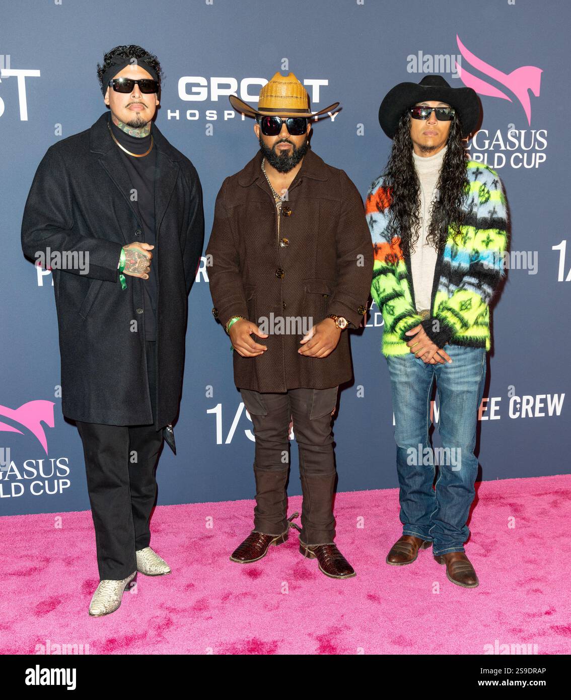 HALLANDALE, FLORIDA - JANUARY 25: Compton Cowboys attends Pegasus World ...