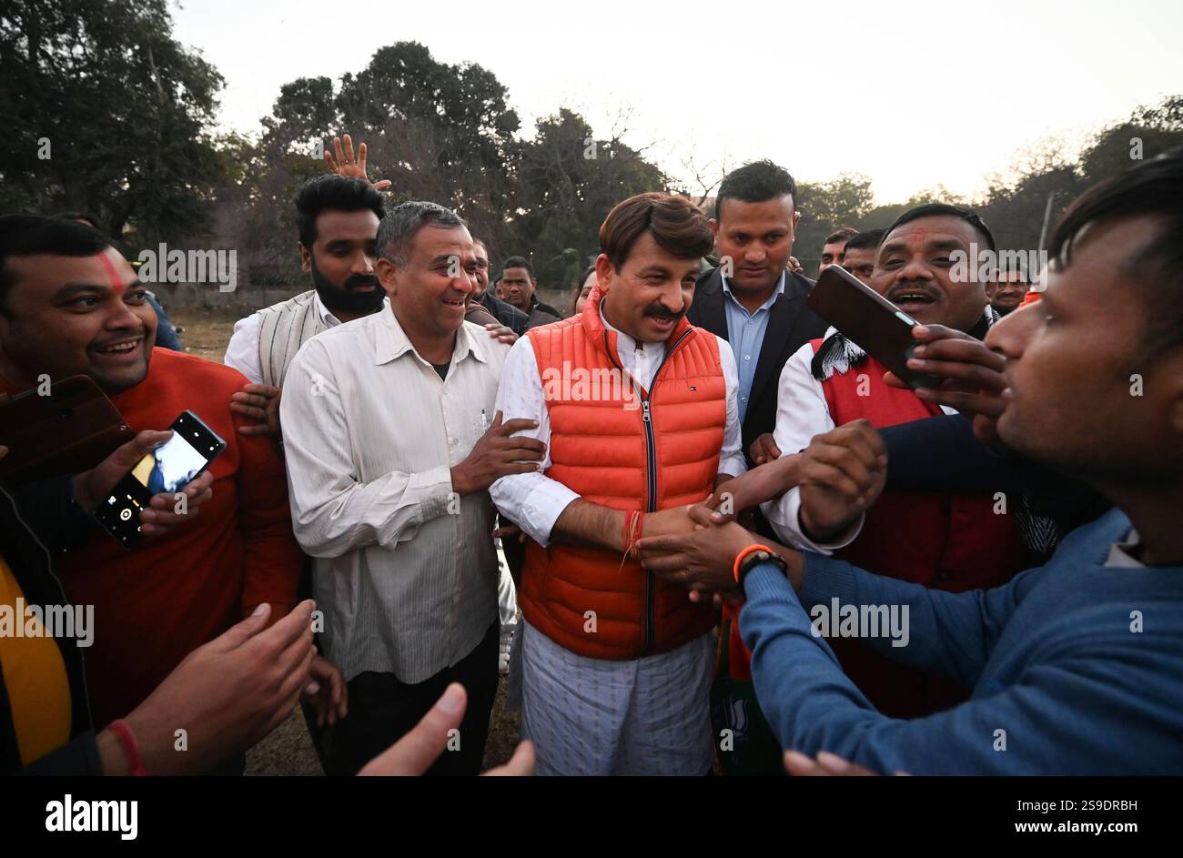 NEW DELHI, INDIA - JANUARY 25: BJP MP Manoj Tiwari addresses an ...