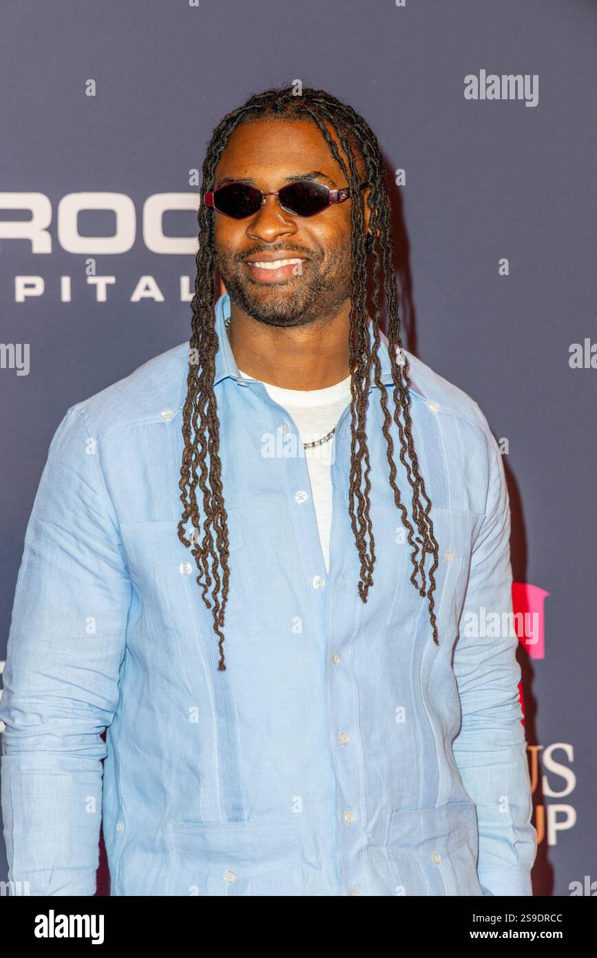 HALLANDALE, FLORIDA - JANUARY 25: Johnathan Cyprien attends Pegasus ...